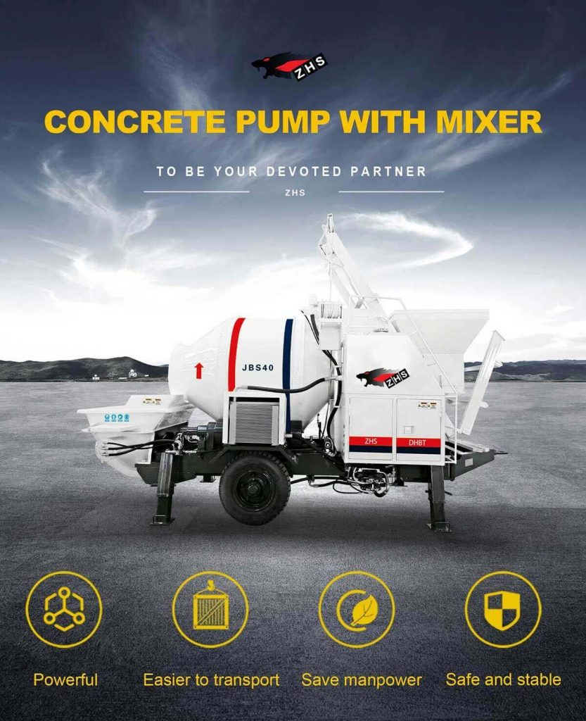 Concrete Mixer Pump – ZHS® Machinery | Construction Machinery ...